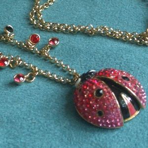 Swarovski | Jewelry | Swarovski Ladybug Pendant Crystal Necklace Nwt ...